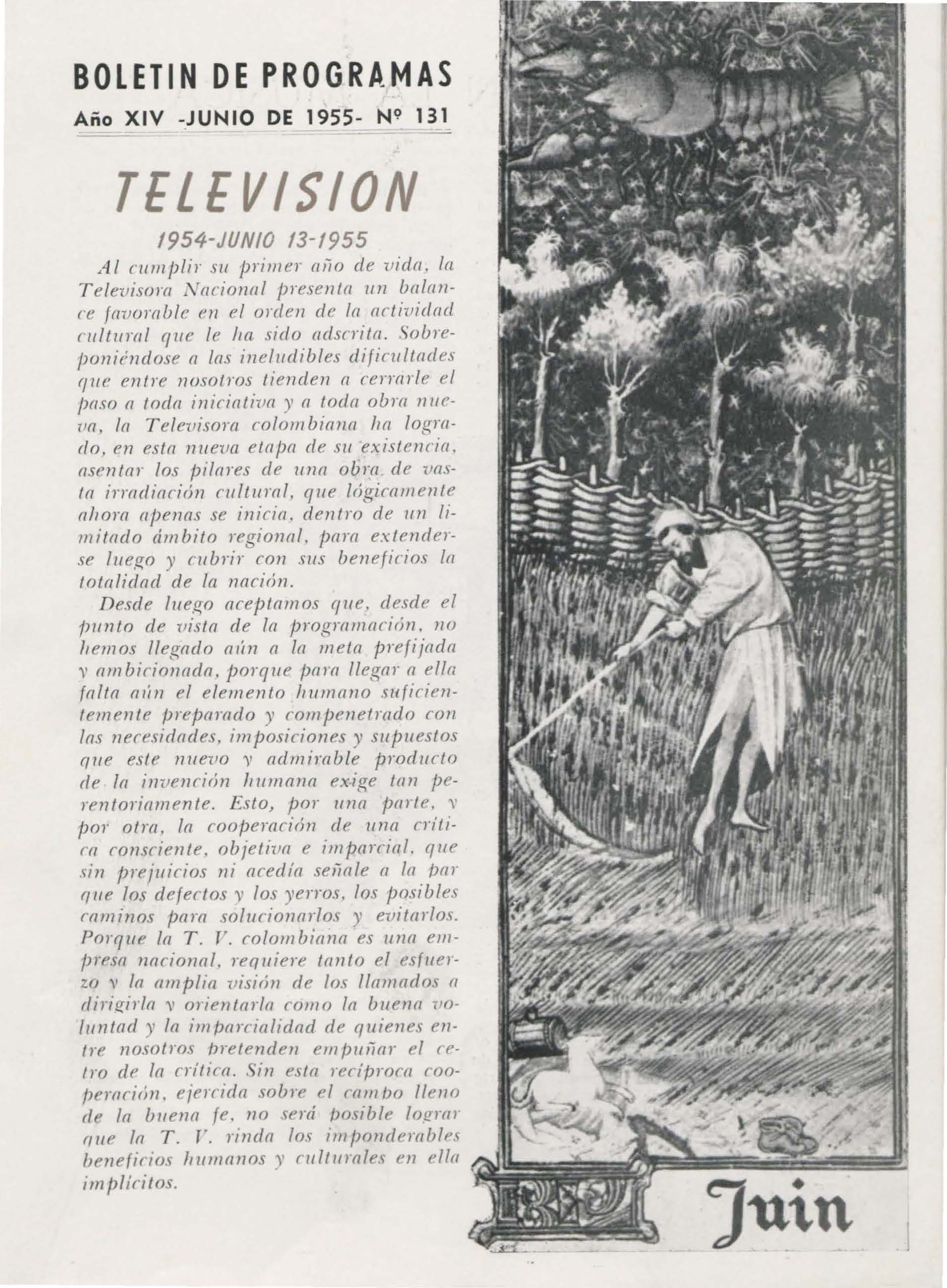 Televisión: 1954-junio, 13-1955