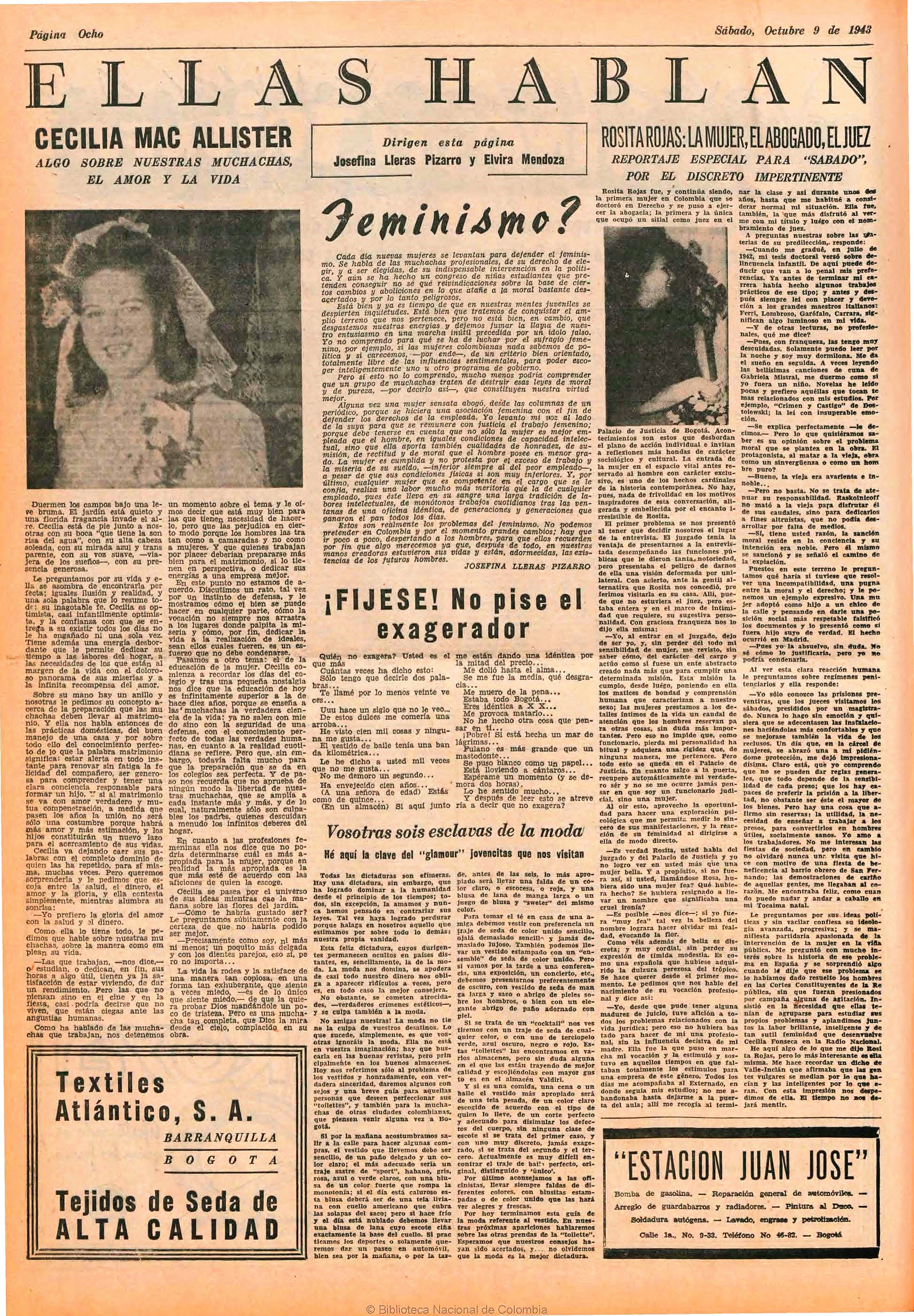 Ellas hablan. Rosita Rojas: la mujer, el abogado, el juez. Reportaje ...