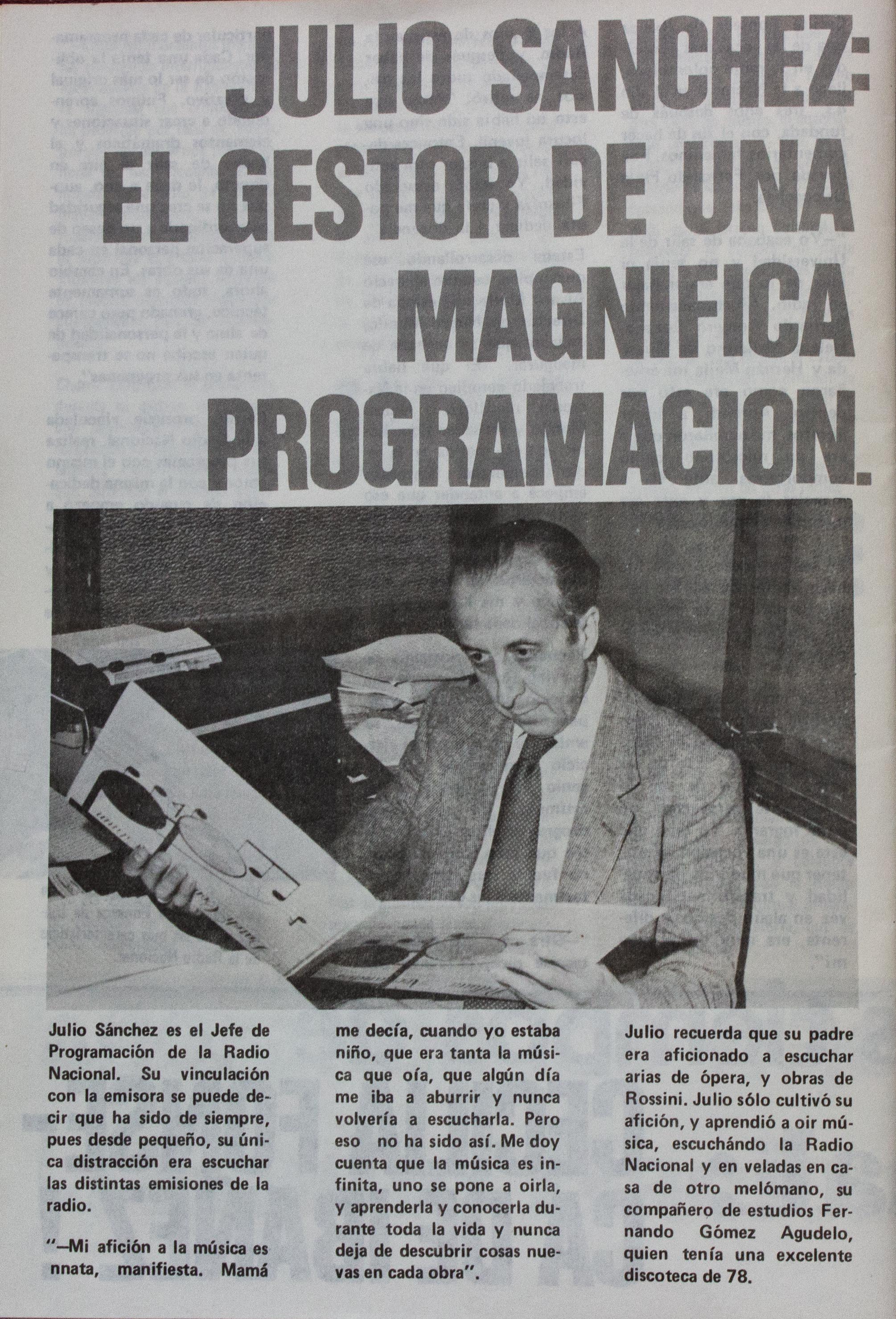 Julio Sánchez: el gestor de una magnífica programación - Historia Radio ...