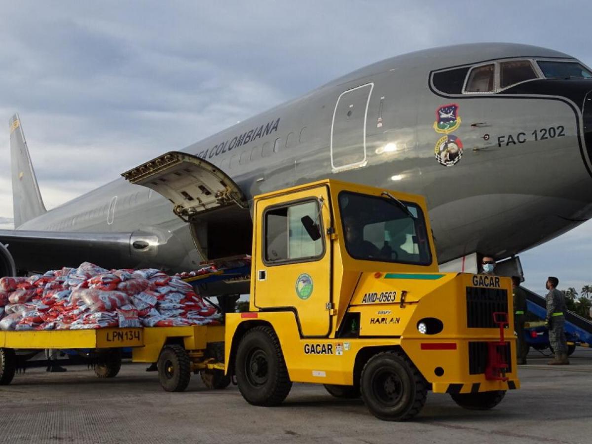 Huracán Eta en San Andrés: más de 36 toneladas de ayudas llegaron